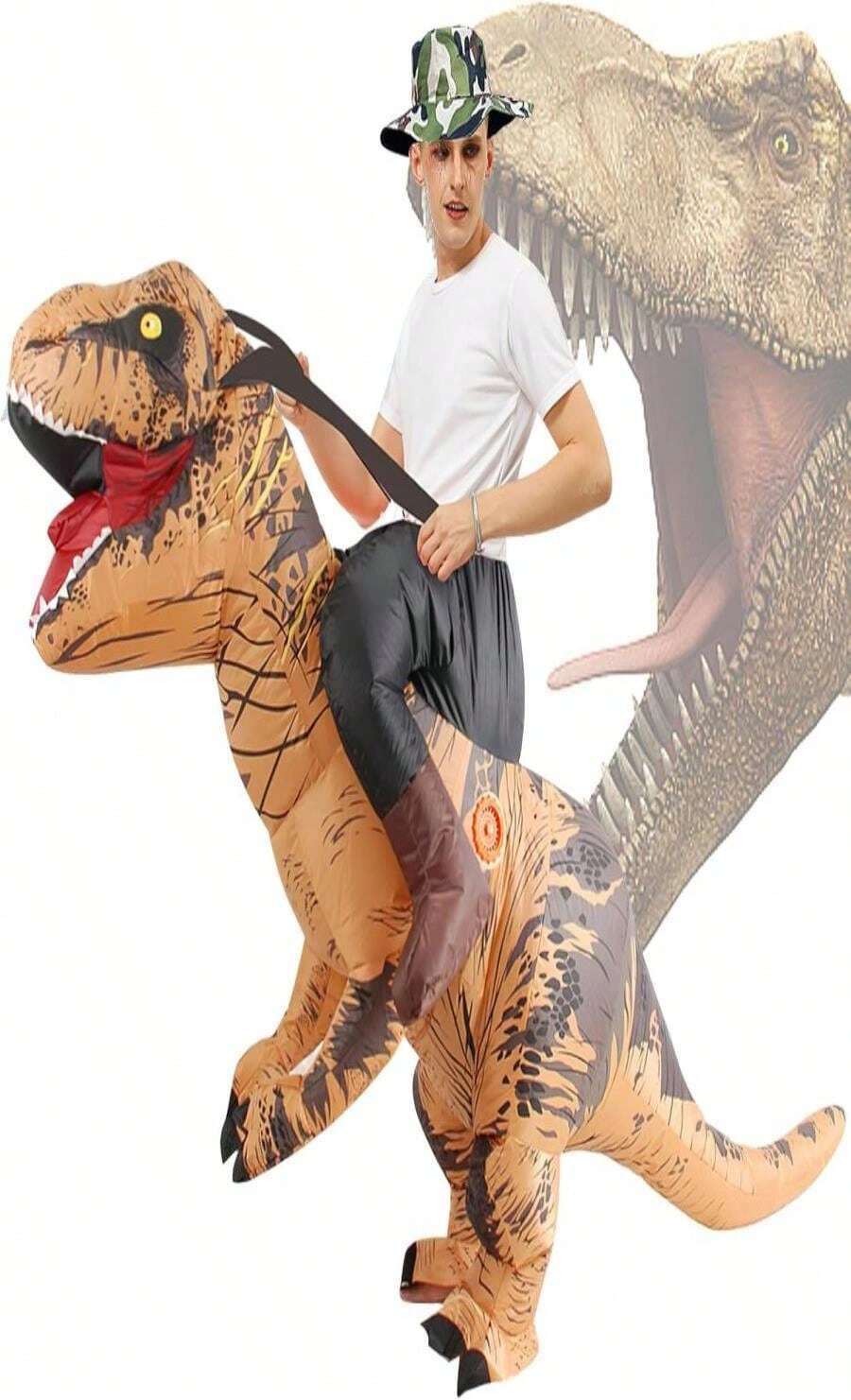 AXIDUN Inflatable Costume, Inflatable Dinosaur Costume For Halloween ...