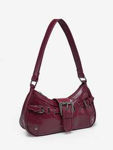 1pc Women's Vintage Melade Angola Red Distressed Soft Leather ...