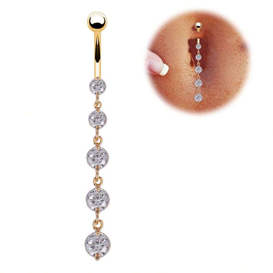 Crystal Navel Ring Heart Belly Piercing Navel Flower Navel Piercing ...