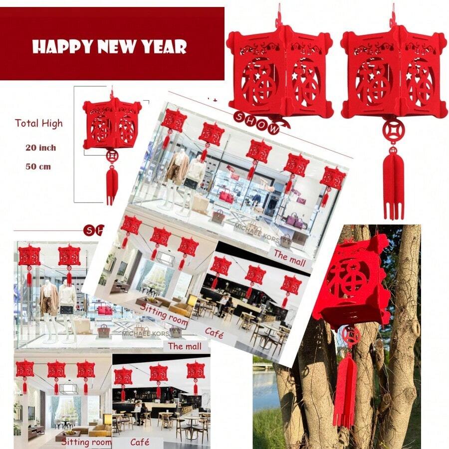 2PCS 20inch Chinese Lanterns Chinese New Year Decorations For Party ...