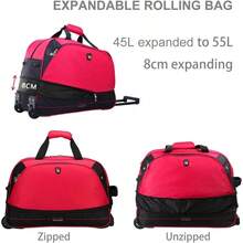 Small Rolling Duffle Bag With Wheels Travel 22 Inch Carry On Luggage ...