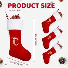 20 Inches Monogrammed Christmas Stockings - Super Soft Plush Cuff ...