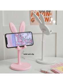 1 Pack süßer Hasenohren Handyhalter, verstellbarer Tablet-Ständer für ...
