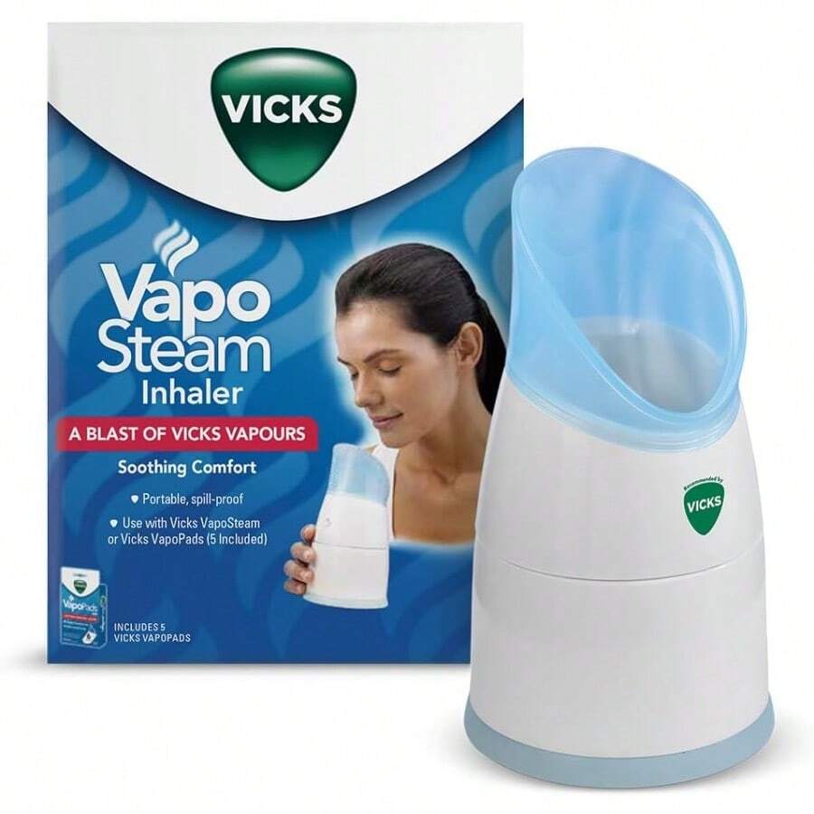 Vicks VapoSteam Inhaler Steam Therapy Soothing Comfort For Coughs And ...