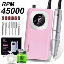 45000RPM Rechargeable Electric Nail Drill Machine With USB Connector ...