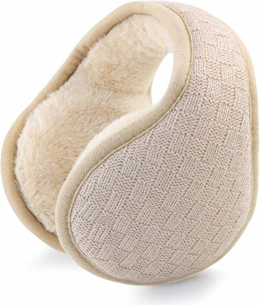 Men's Winter Ear Muffs Adjustable Wool Ear Muffs Back Head Fit Ear ...