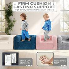 SUN YEE Kid Sofa Play Couch With Pillow High Back Toddler Chair Sofa ...