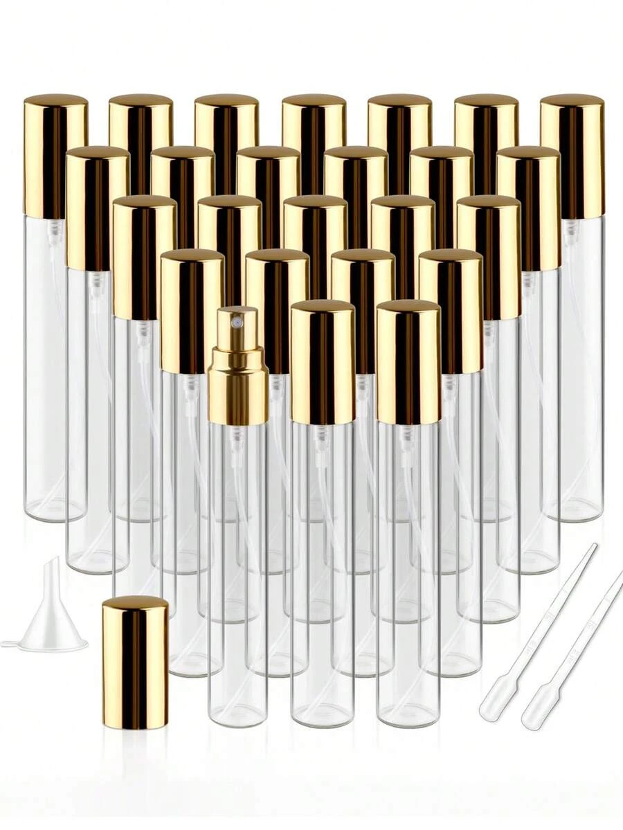 Clear Glass Perfume Sample Vials With Golden Pump Head,Mini Empty Fine ...