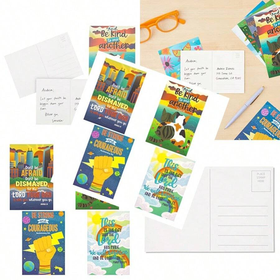 Scripture Postcards For - 40-Pack 4 X 6 In Multi-Color And Double-Sided ...