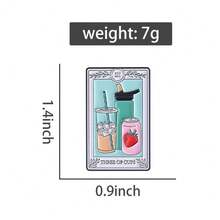 Hot - Personalized Tarot Card Square Brooch Collar Pin Creative Fun ...