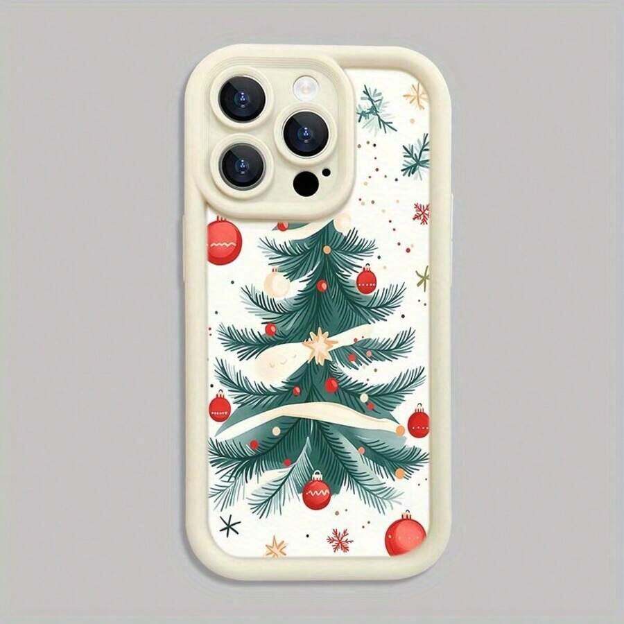 A2962 Phone Case With Simple Christmas Tree Design For 16, 15, 14, 13 ...