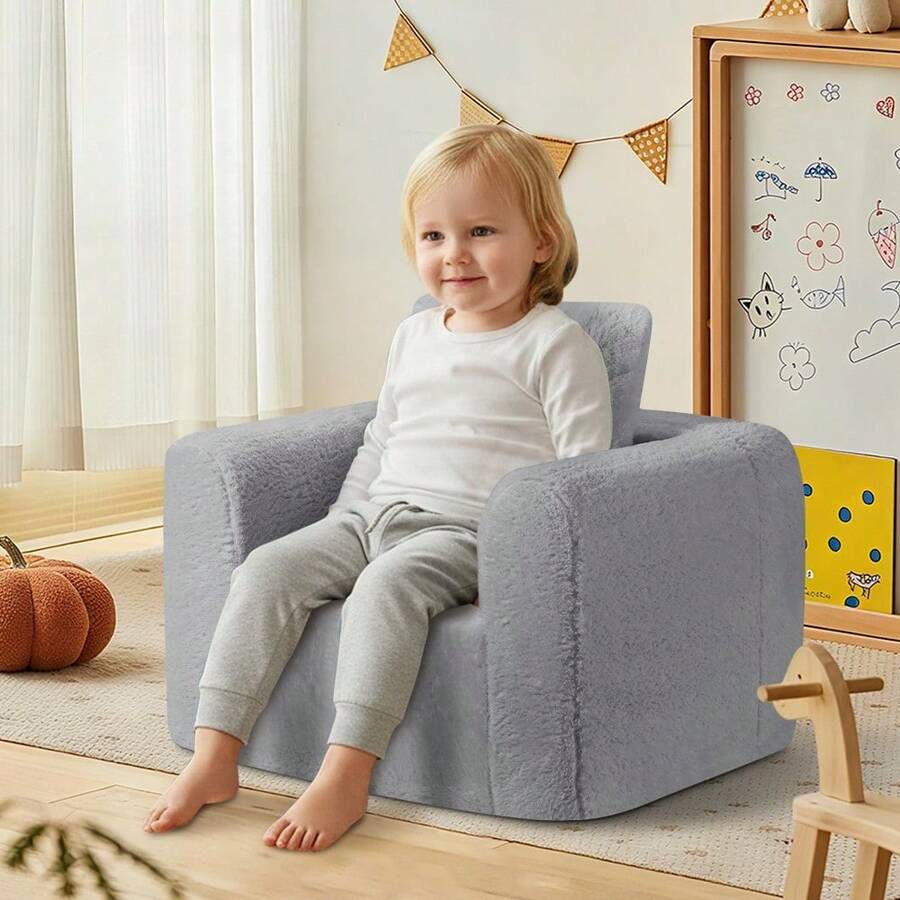 SUN YEE Kid Sofa Play Couch With Pillow High Back Toddler Chair Sofa ...