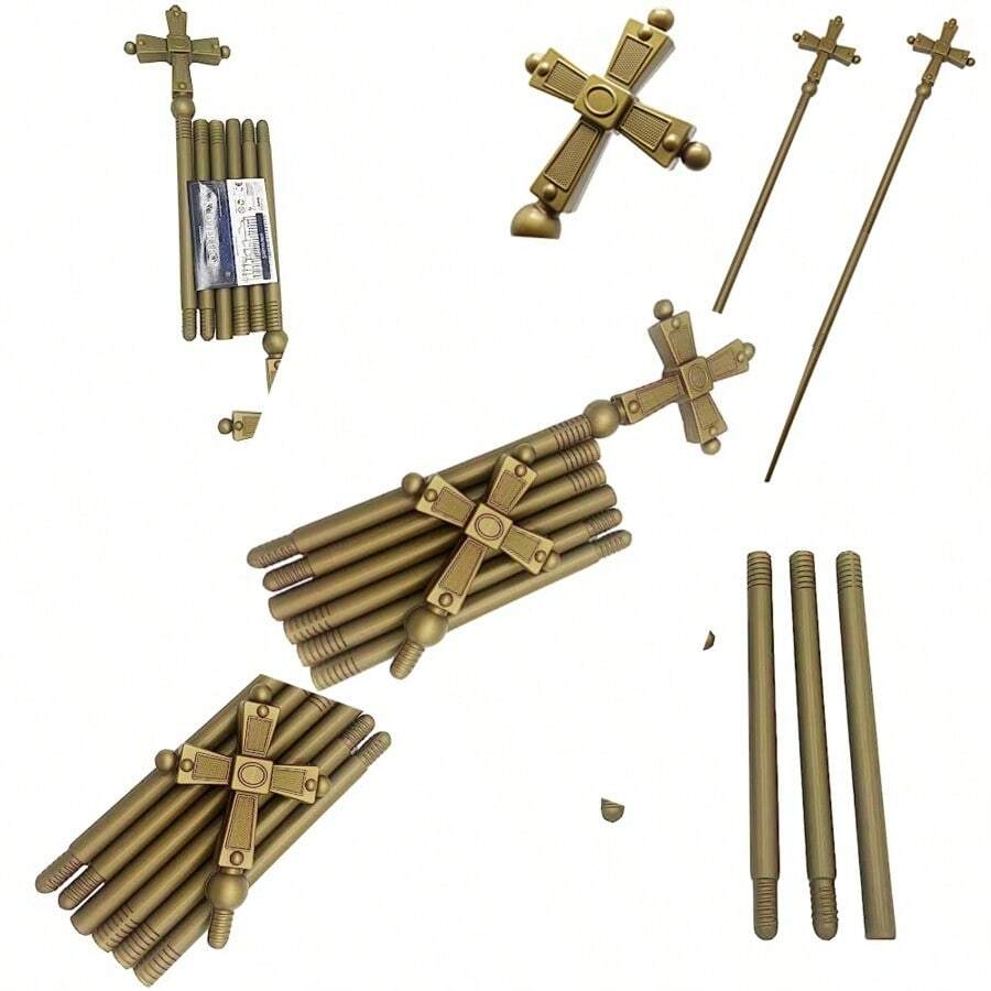 Egyptian Style Scepter Staff - Gold Saint Cross Staff Pope Bishop ...
