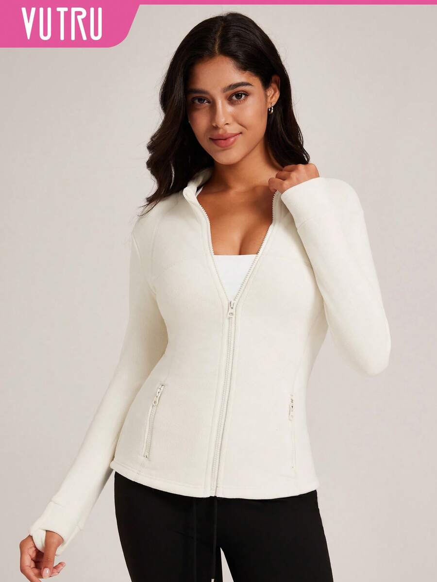 VUTRU Slim Fit Fleece Jacket, Warm Activewear Yoga Top for Sale ...