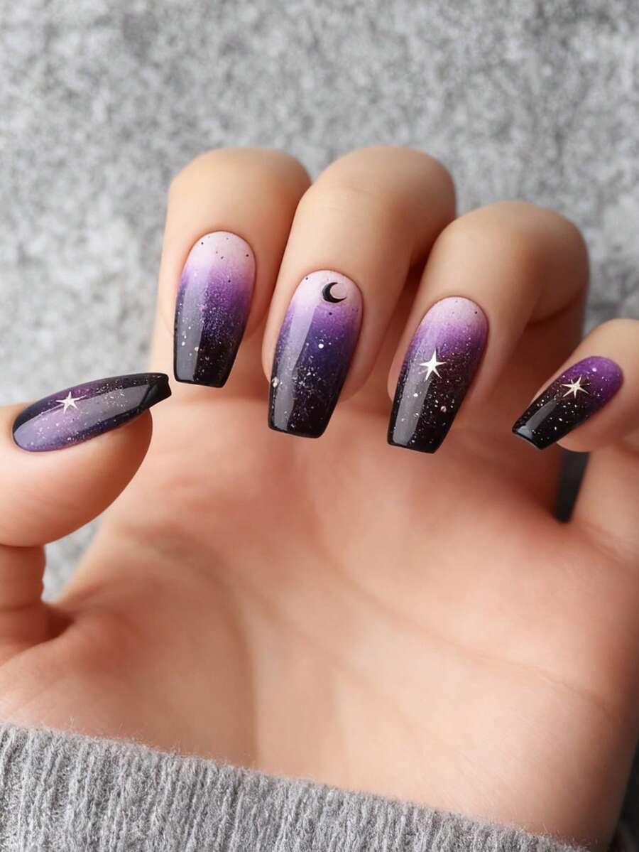 Esprimi il tuo amore con 24 unghie finte a forma di bara quadrata ...