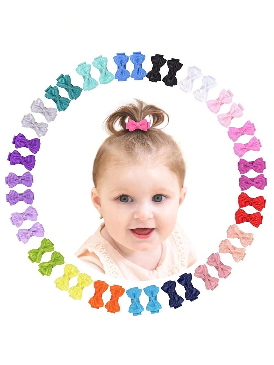 15pcs Mini Solid Color Candy Butterfly Hair Clips, Cute Girls Bangs ...
