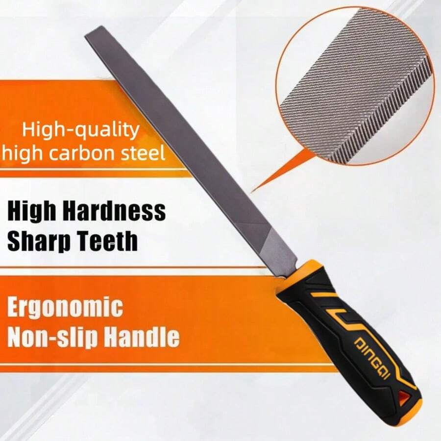 DINGQI Professional High Carbon Steel Rasp Files, Including Flat/Round ...