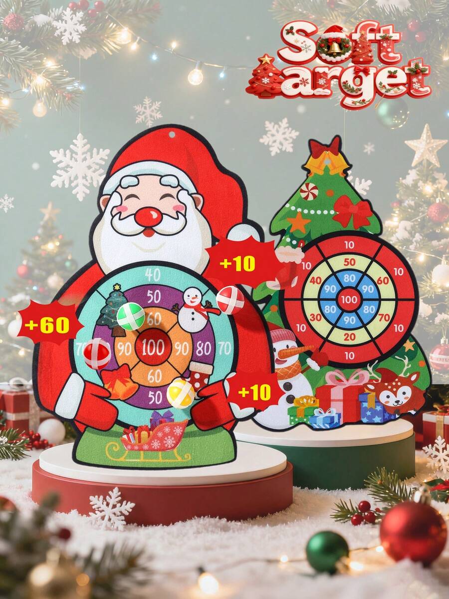 Kids Christmas Theme Sticky Ball Target, Christmas Tree/Santa Claus ...