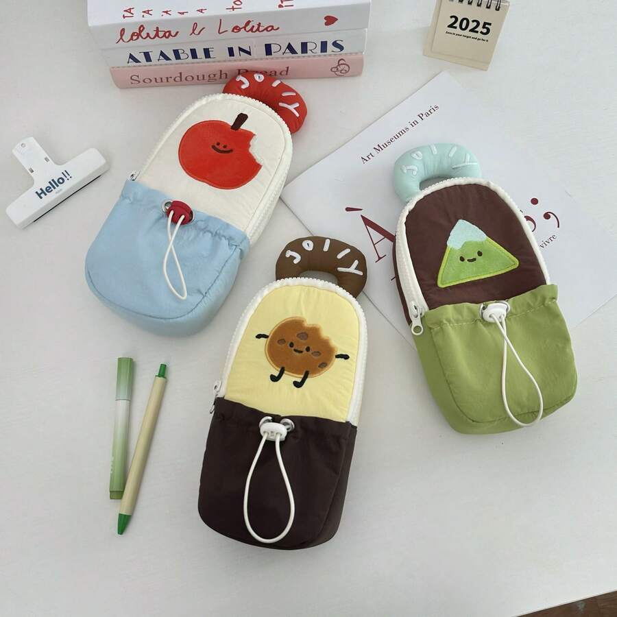 Cartoon Ins Handheld Pencil Case, Large Capacity Stationery Box For ...