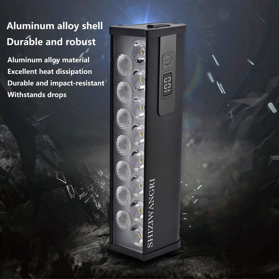 SHIZIWANGRI 4000mAh Bicycle Headlight Super Bright 15*LED Double Light Colors MTB Bicycle Front ...