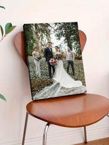 1pc Framed Customizable Family Photo Canvas, Personalized Family Canvas ...