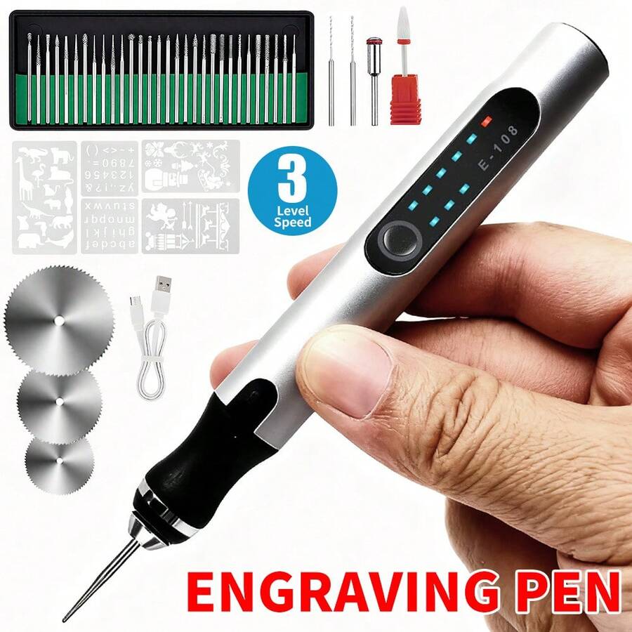Electric Engraving Pen Cordless Micro Engraver Machines Carving ...