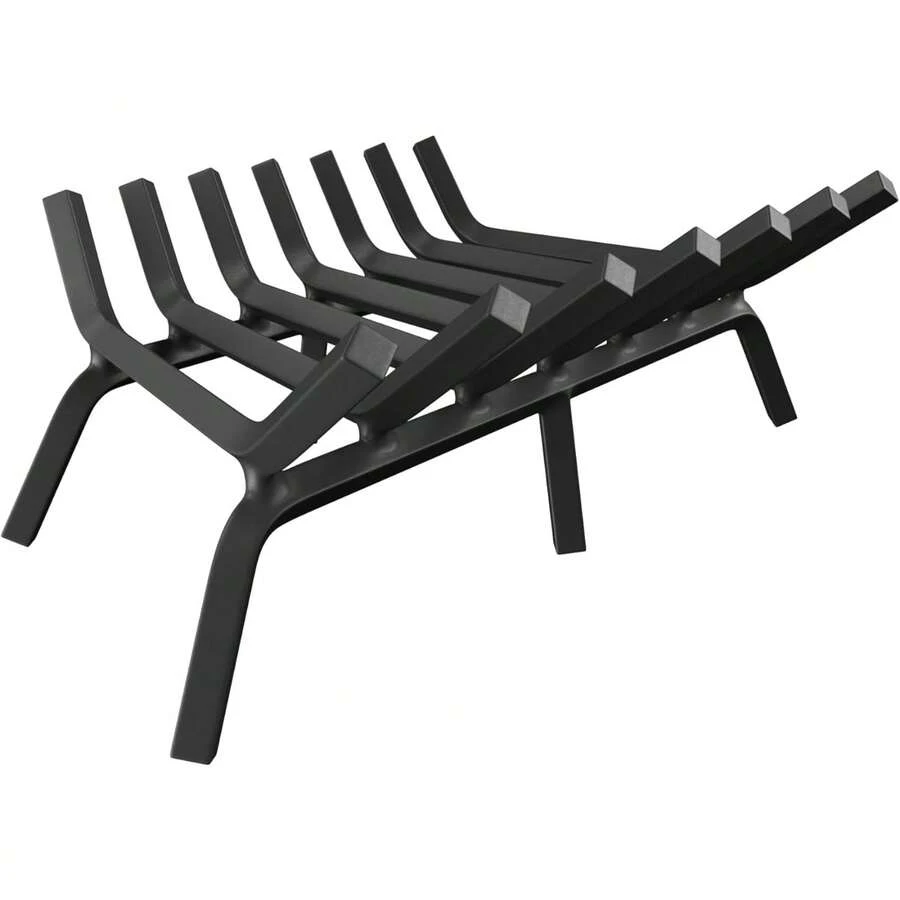 Fireplace Grate 24 Inch Solid Steel Heavy Duty Firewood Log Burning ...