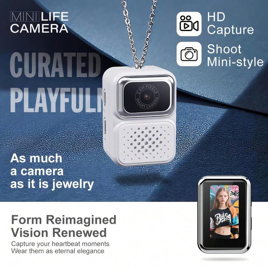 1pc 1080P Full HD Mini Digital Camera Keychain, Compact Portable Pocket ...