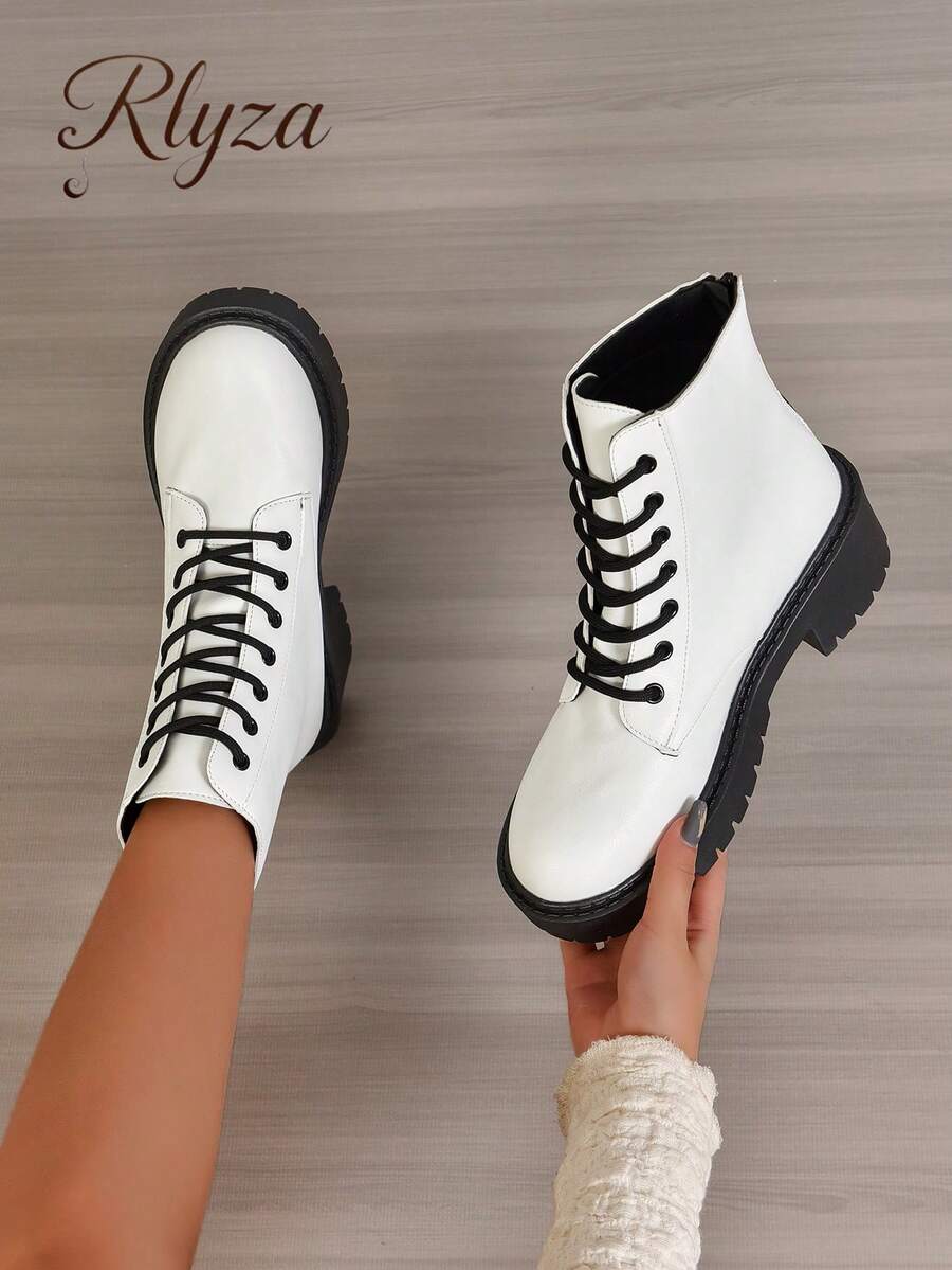 Herbst/Winter Reißverschluss Rückseite Schnürung Vorderseite ...