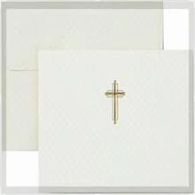 Hallmark Religious Blank Cards, Gold Cross (20 Cards With Envelopes ...