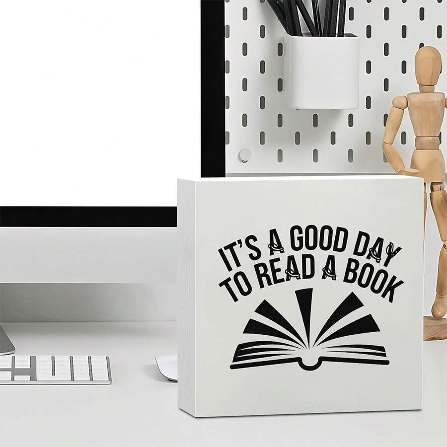 1PC Box Logo - Fun And Unique - Open Book With Reading Quotes - Home ...