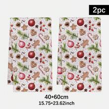 2pcs Christmas Tree Branch Berry Gingerbread Man Ornament Candy Cane ...