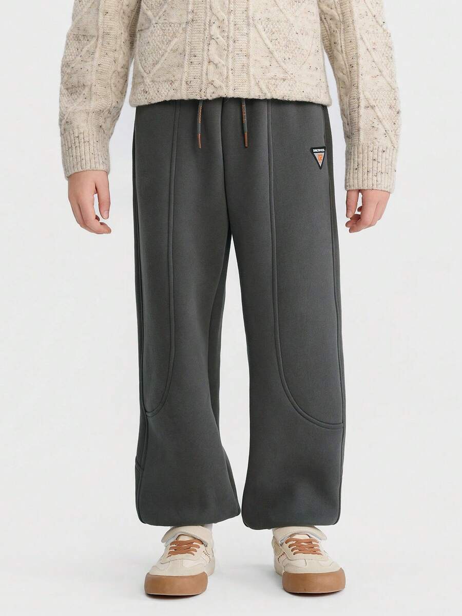 Pantalón de chándal de felpa para niño preadolescente, cálido y ...