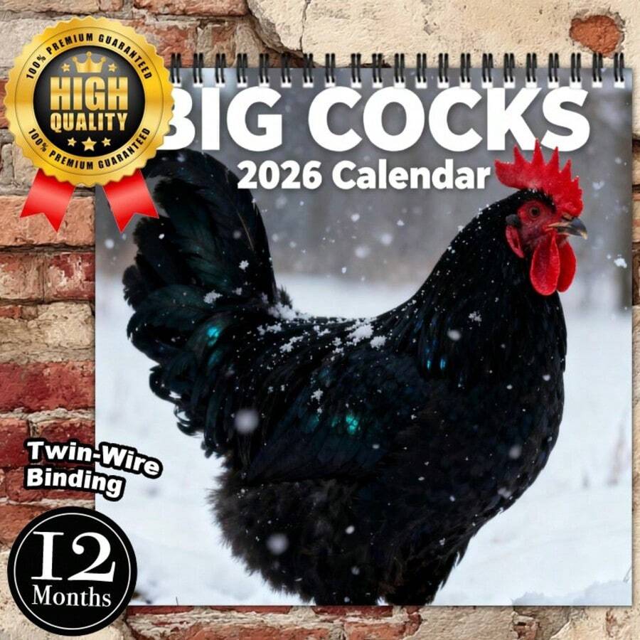 2026 Funny Rooster Calendar - Funny Photo Joke Gift For Animal Lovers ...