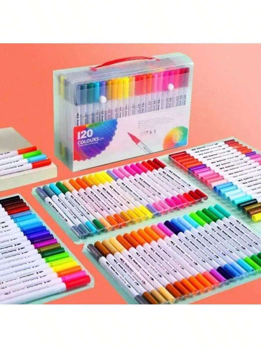 Double-Ended Pen For Lettering And Drawing, 12 To 120 Colors, Brush And ...