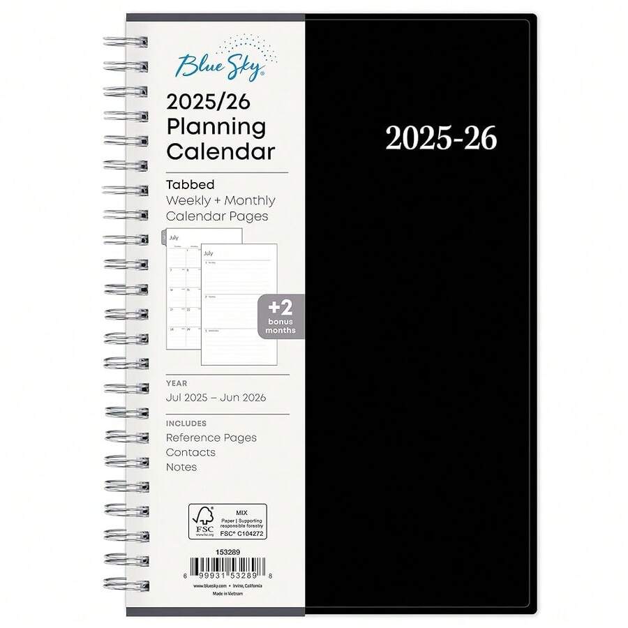2025-2026 Weekly And Monthly Academic Year Planner Calendar, July 2025 ...
