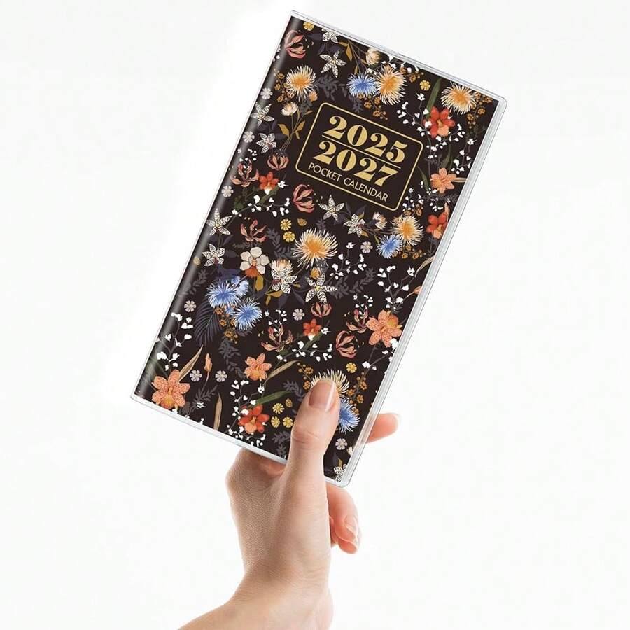Pocket Calendar 2025-2027, Black 2026-2027 Monthly Planner - 3.7inch X ...