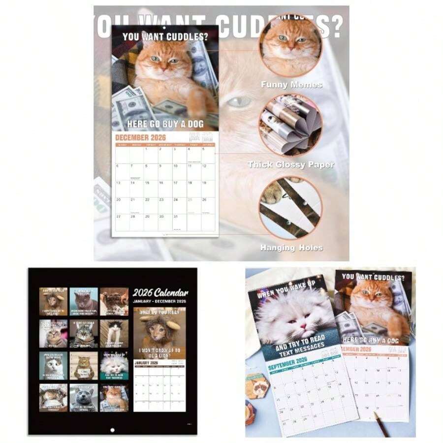 2026 Wall Calendar - January 2026 - December 2026, Funny Calendar 2026 ...