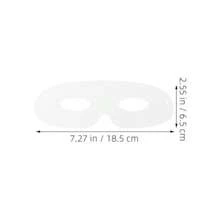 120pcs White Paper Eye Masks DIY Blank Plain Masquerade Masks To ...