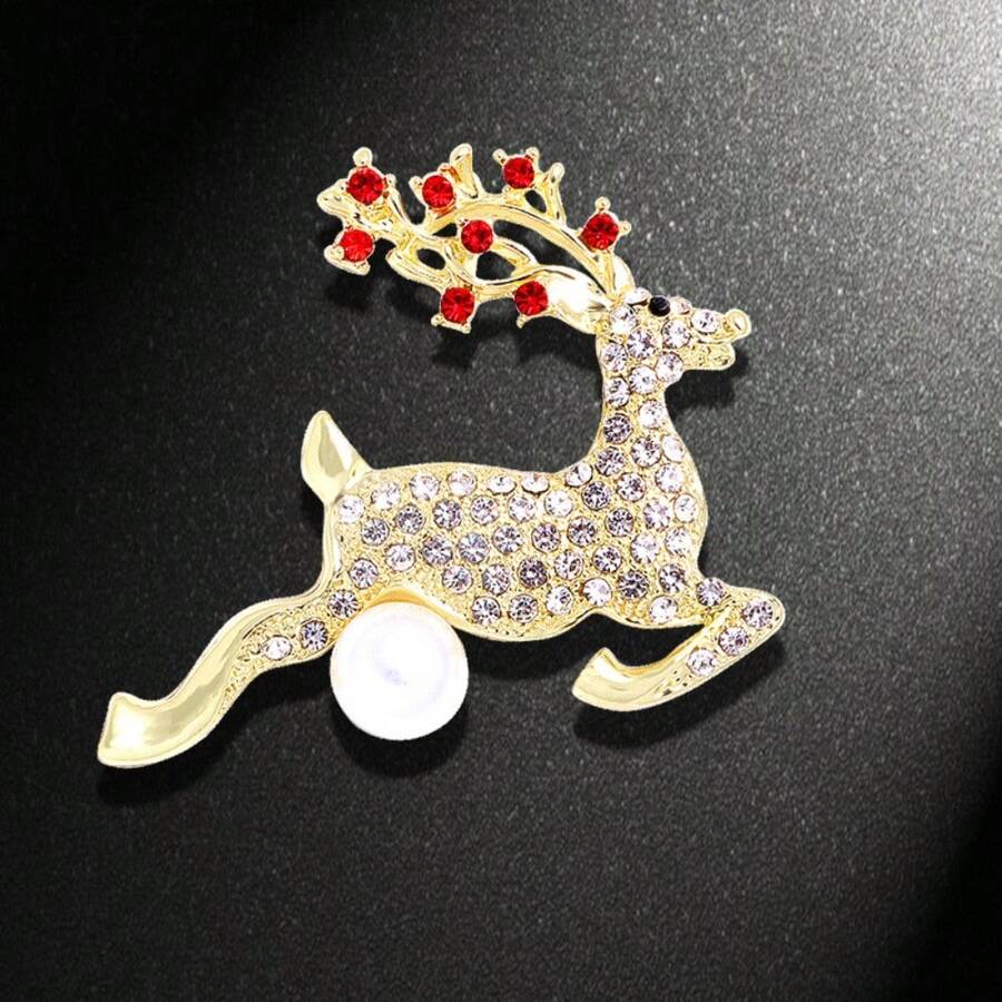 Sika Deer Polar Bear Pumpkin Oil Drop Brooch Christmas Tree Hat Wreath ...