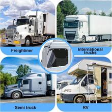 Upgraded 2PCS Side Window Sunshades Semi Truck, Half ShadeHalf See ...