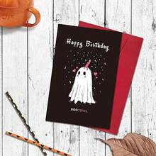 Funny Ghost Birthday Card, Cute Halloween Bday Card Gifts, Spooky ...