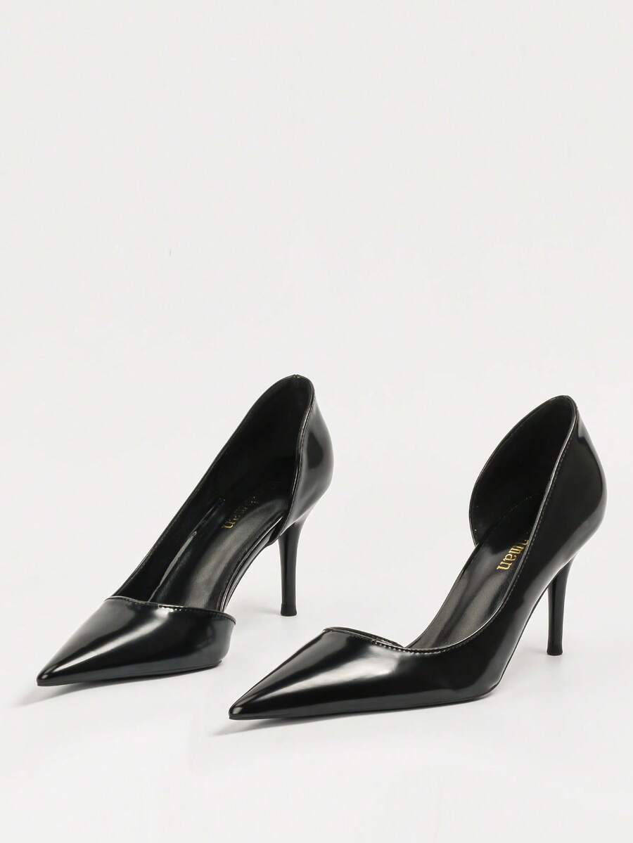 Modische spitze Zehenform seitlich Cut Out sexy schlanker Absatz Damen ...