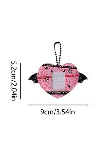 1pc Cute Cartoon Heart-Shaped 1-Inch Pendant, Student Backpack Charm ...