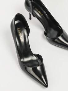 Modische spitze Zehenform seitlich Cut Out sexy schlanker Absatz Damen ...