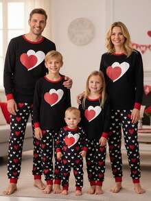 Valentines Day Matching Pjs Pant Set Whole Family Stylish Love Heart ...