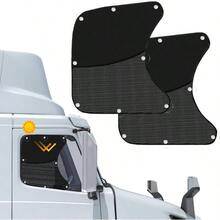 Upgraded 2PCS Side Window Sunshades Semi Truck, Half ShadeHalf See ...