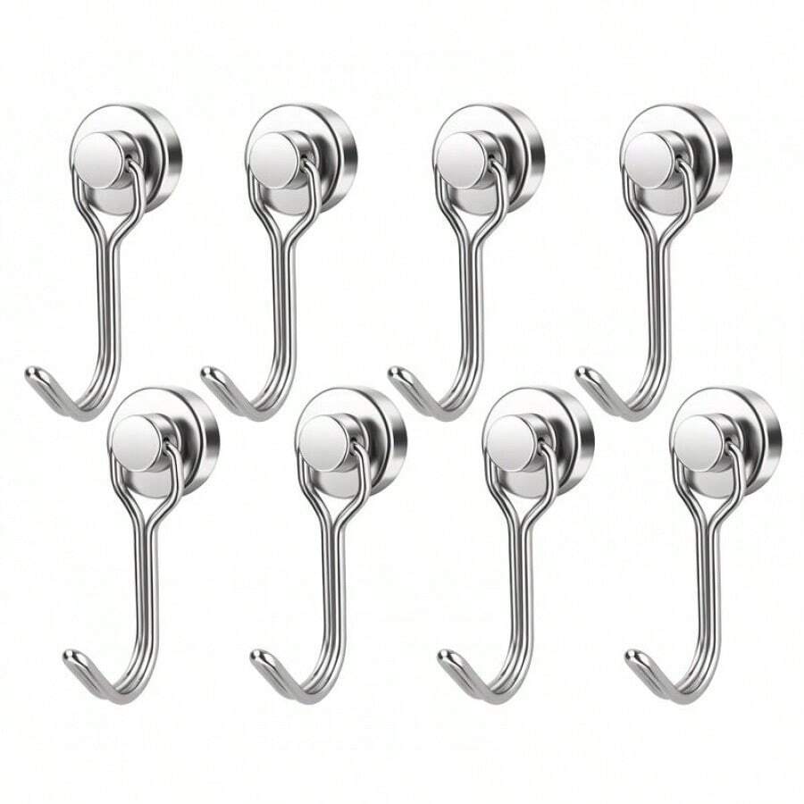 8 Pack Swivel Swing Magnetic Hooks 30LBS – Strong Neodymium Hooks For ...