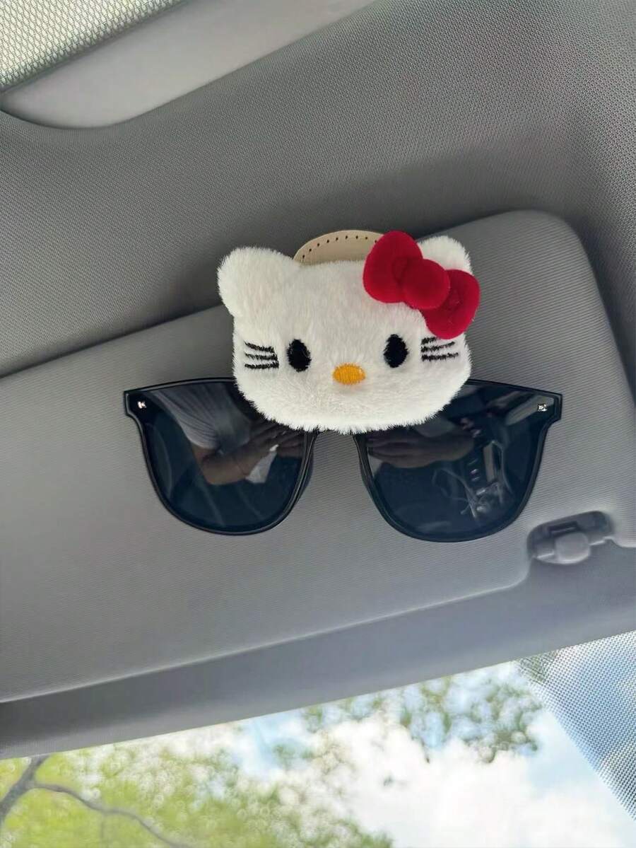 Sanrio Schattige nieuwe Kitty Cat autobrilclip zonnebril opberger ...