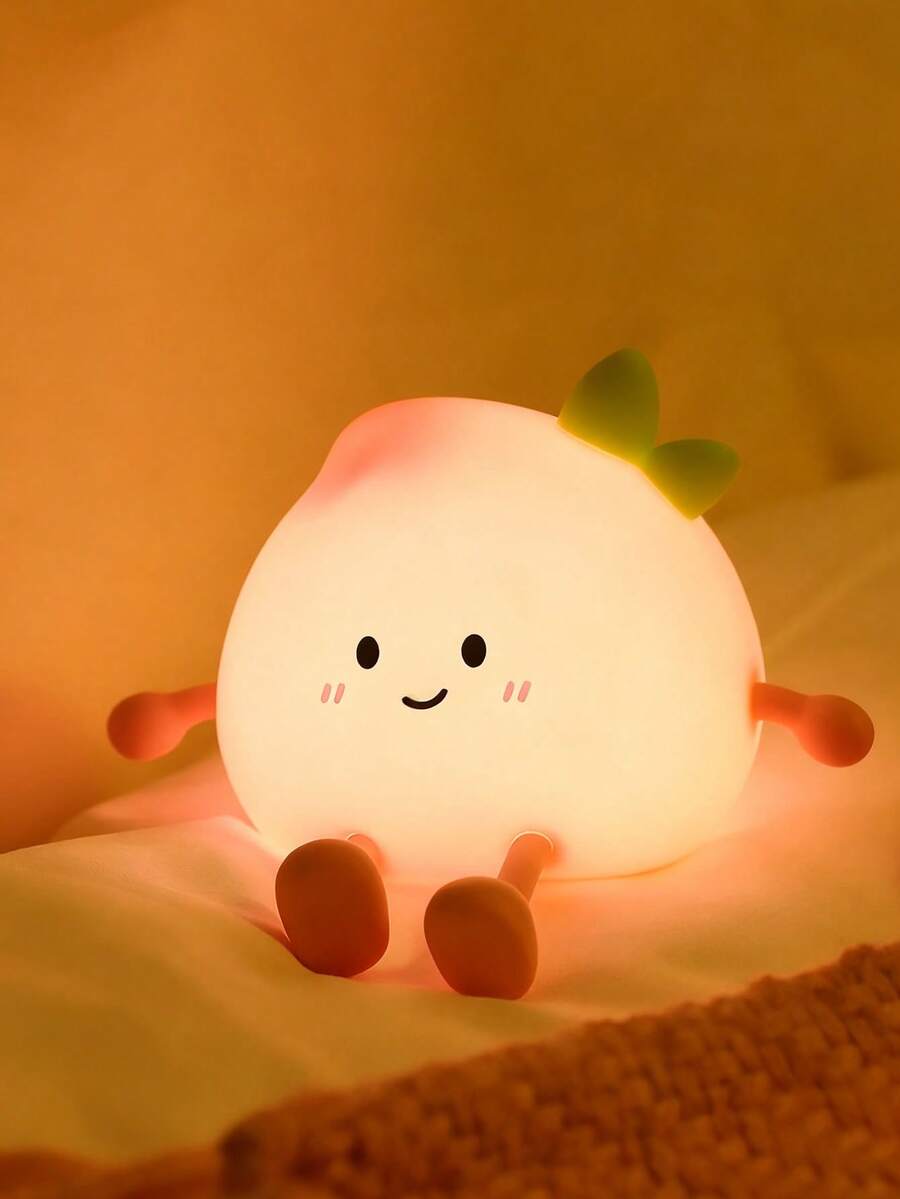 1pc Fart Peach Pats Small Night Light, USB Charging Can Be Timed, Soft ...